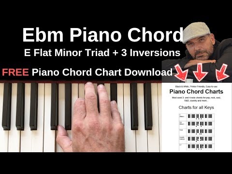 Ebm Piano Chord | E Flat Minor + Inversions Tutorial + FREE Chord Chart