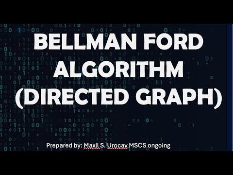 BELLMAN FORD ALGORITHM