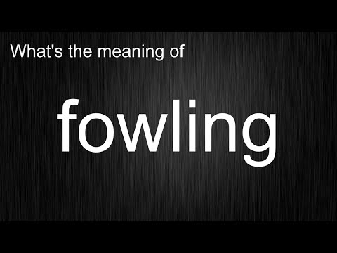 What's the meaning of "fowling", How to pronounce fowling?