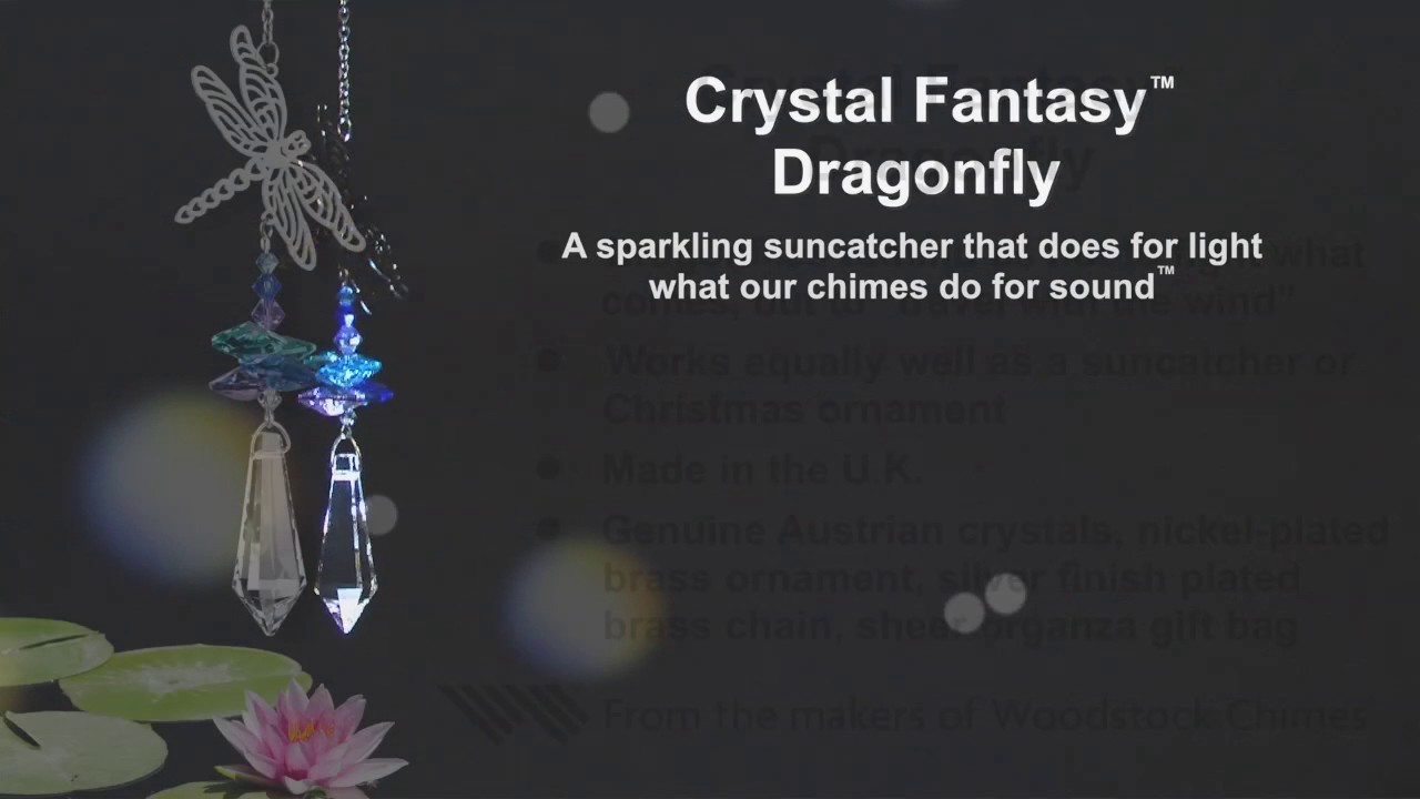 Crystal Fantasy Suncatcher - Dragonfly from the makers of Woodstock Chimes