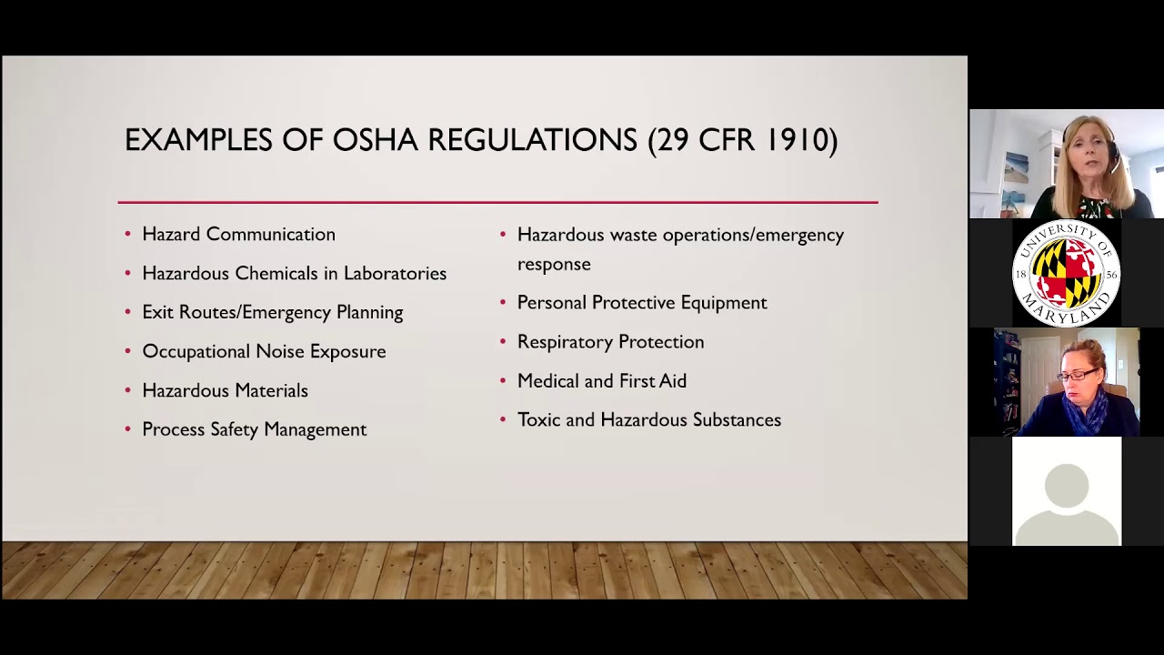 Environmental Health and Safety Regulations