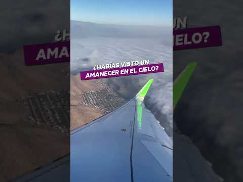 Así luce el amanecer durante un vuelo en SKY.