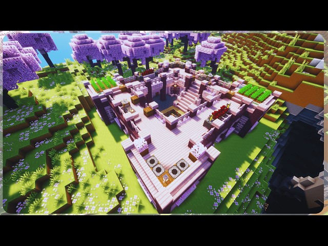 Minecraft: Cherry Blossom Survival Base Minecraft Map