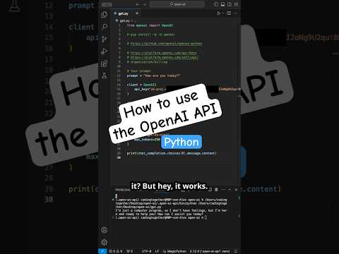 How to use the OpenAI API in Python? #coding #python #openai #ai