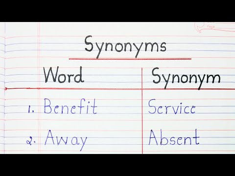 Synonyms || 10 Synonym Words || Synonym Words
