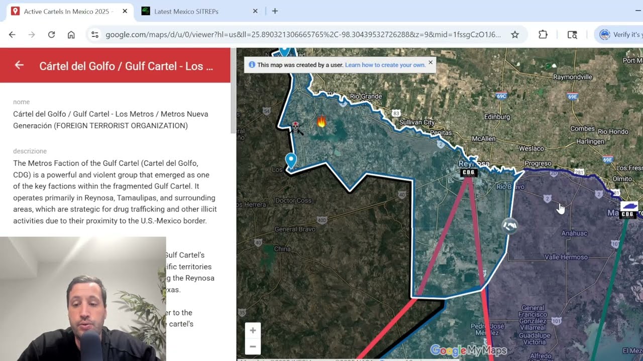 Map Analysis of Cartels Active in Nuevo Leon and Tamaulipas