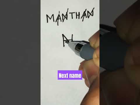 # MANTHAN name logo # Design # Next name #shorts # By Rajbir