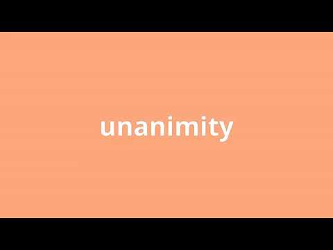 what is the meaning of unanimity