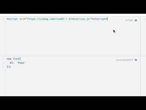 Hello World (Vue instance & string interpolation)