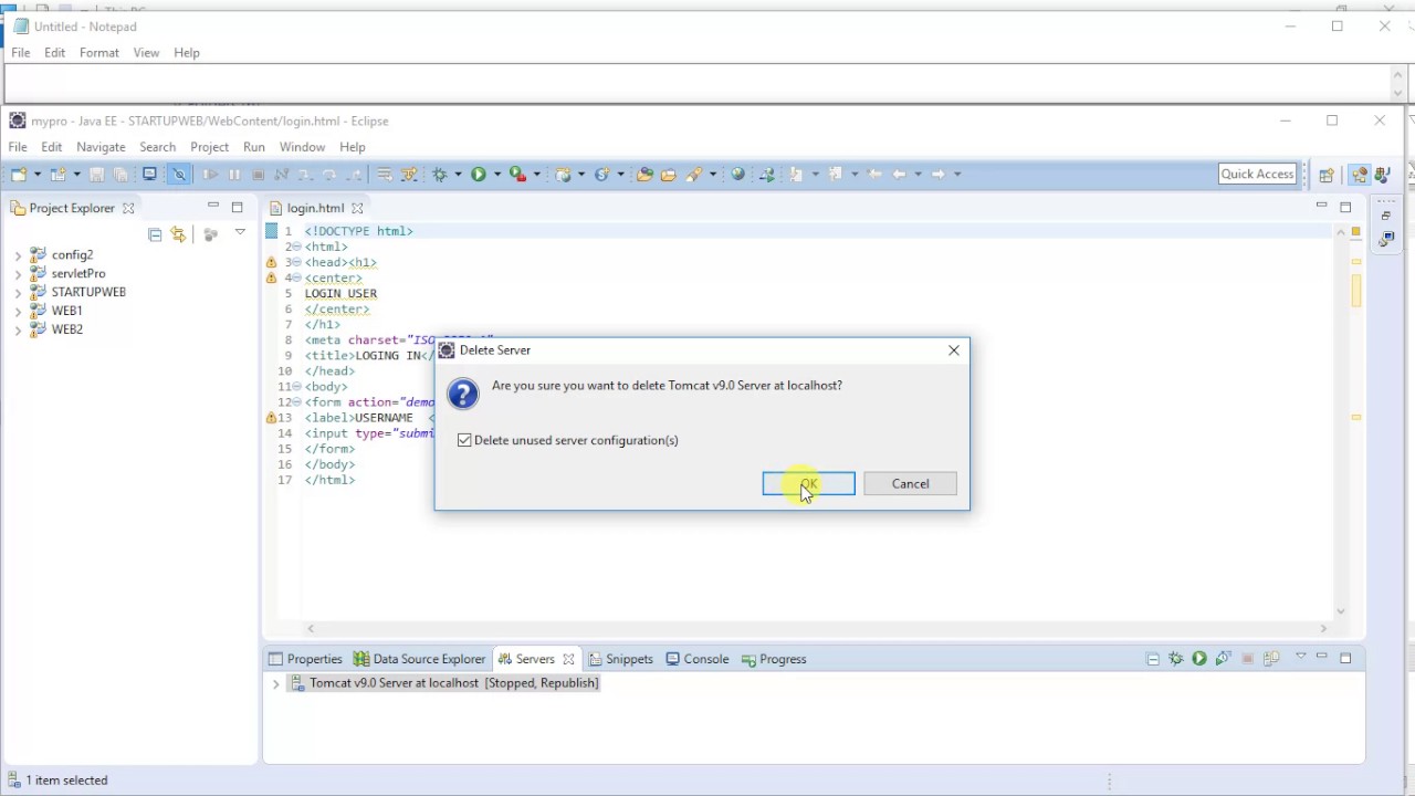 RESOLVING TOMCAT FAILED TO  START PROBLEM