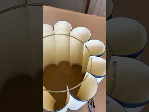 DIY Fluted Lampshade:Make this shade for a fraction of the cost.See full tutorial in my YT library.