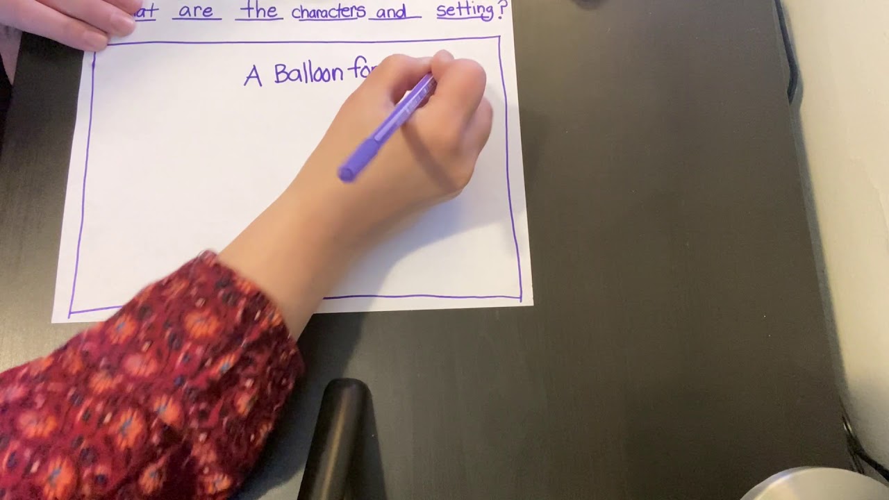 Character and Setting Tree Map for Kindergarten