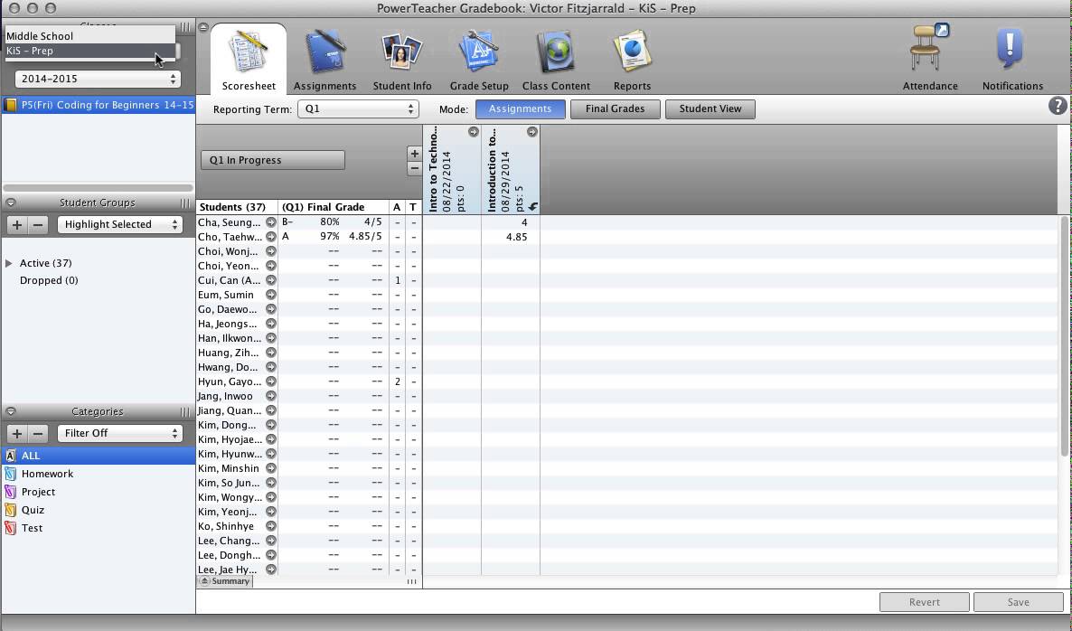 PowerSchool: Introduction to Gradebook