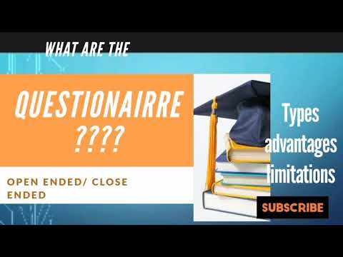 Research Questionnaire and Types of Questionnaires..