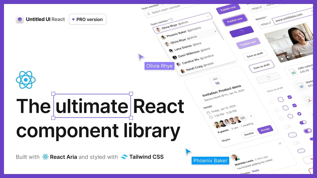 The ultimate React component library | Untitled UI