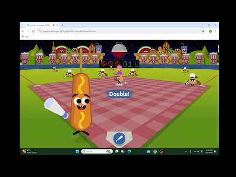 very far home run in google doodle baseball