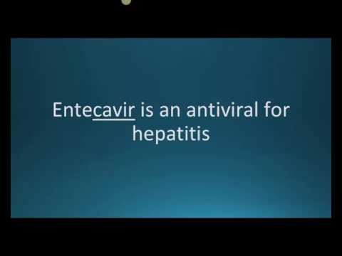 How to pronounce entecavir (Baraclude) (Memorizing Pharmacology Flashcard)