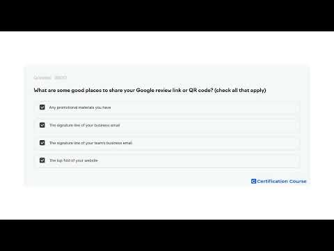 What are some good places to share your Google review link or QR code? (check all that apply)