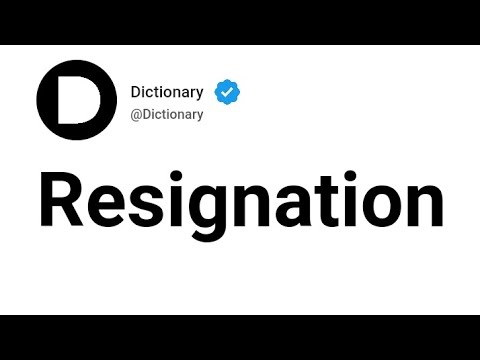 Resignation Meaning In English