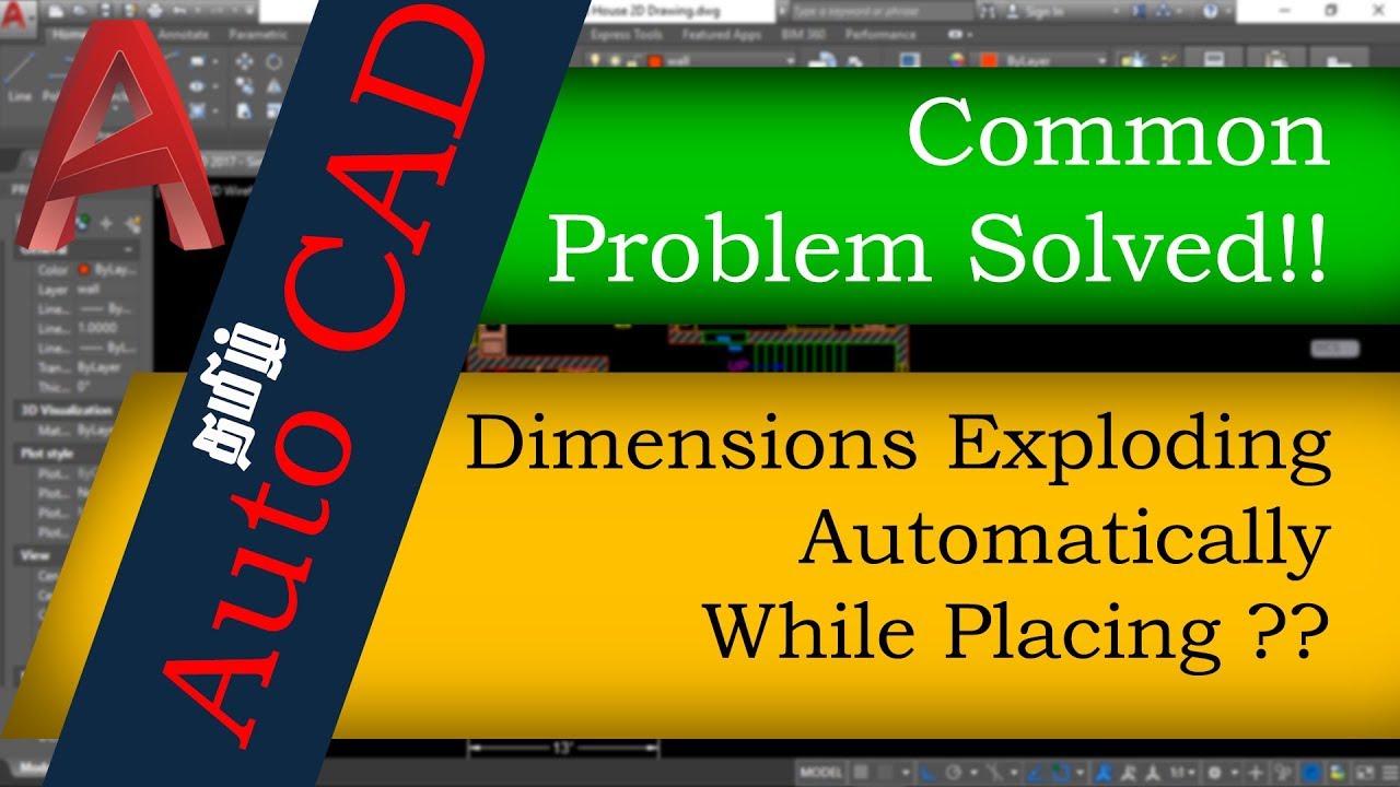 AutoCAD Tutorial - Dimensions Exploding Automatically While Placing Problem Solved | PG Tutorials