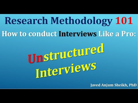How to conduct Unstructured Interviews Like a Pro: Research Methodology 101