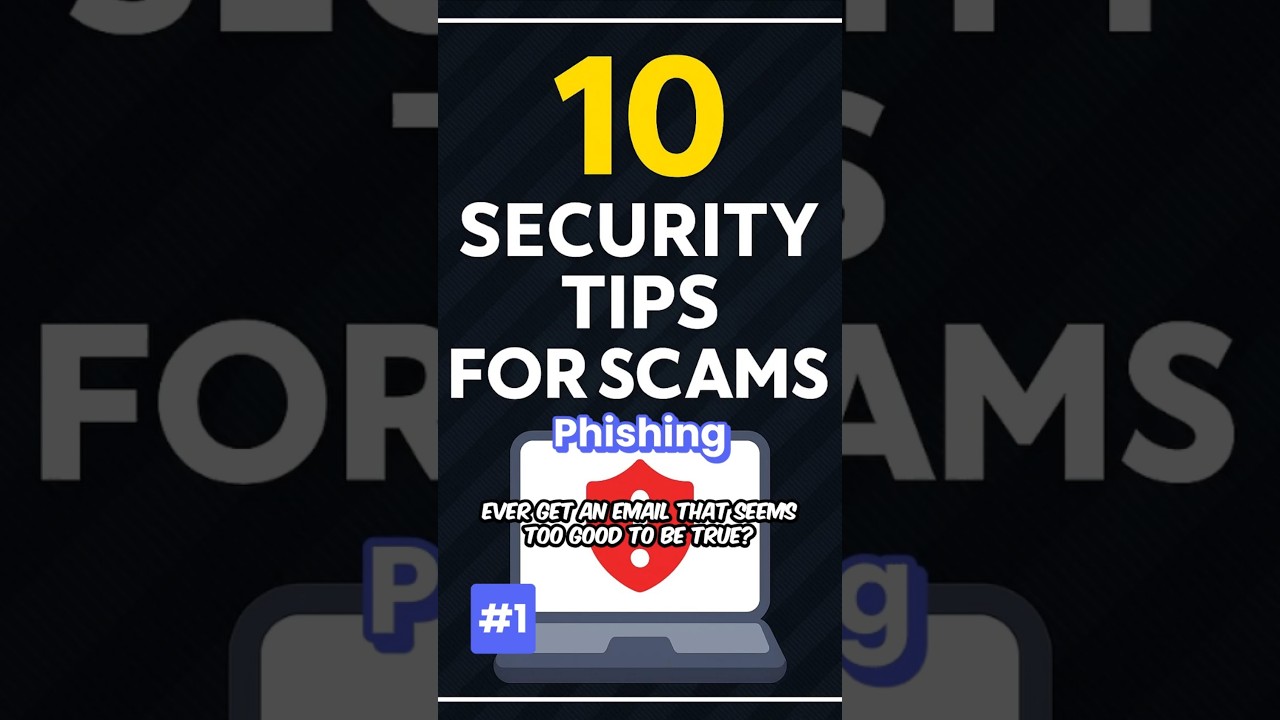 Tip #1: Avoid Email Phishing Scams online safety and security #shorts #security