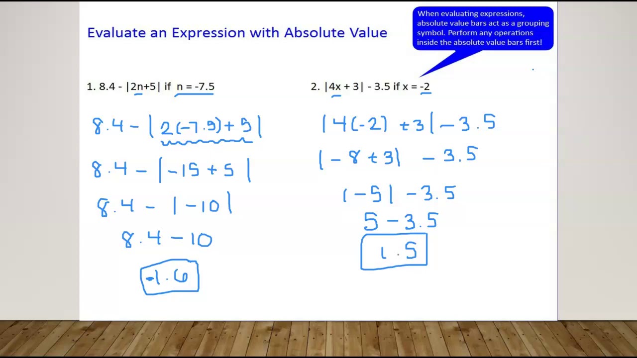 1-4 Solving Absolute Value Equations Day 1 (A2)