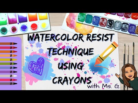 Watercolor Resist with Crayons
