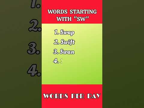 Words starting with "SW" #englishlearners #englishlearning #youtubeshorts