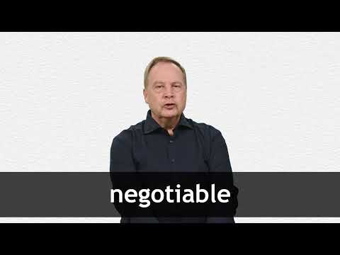 NEGOTIABLE definition and meaning | Collins English Dictionary