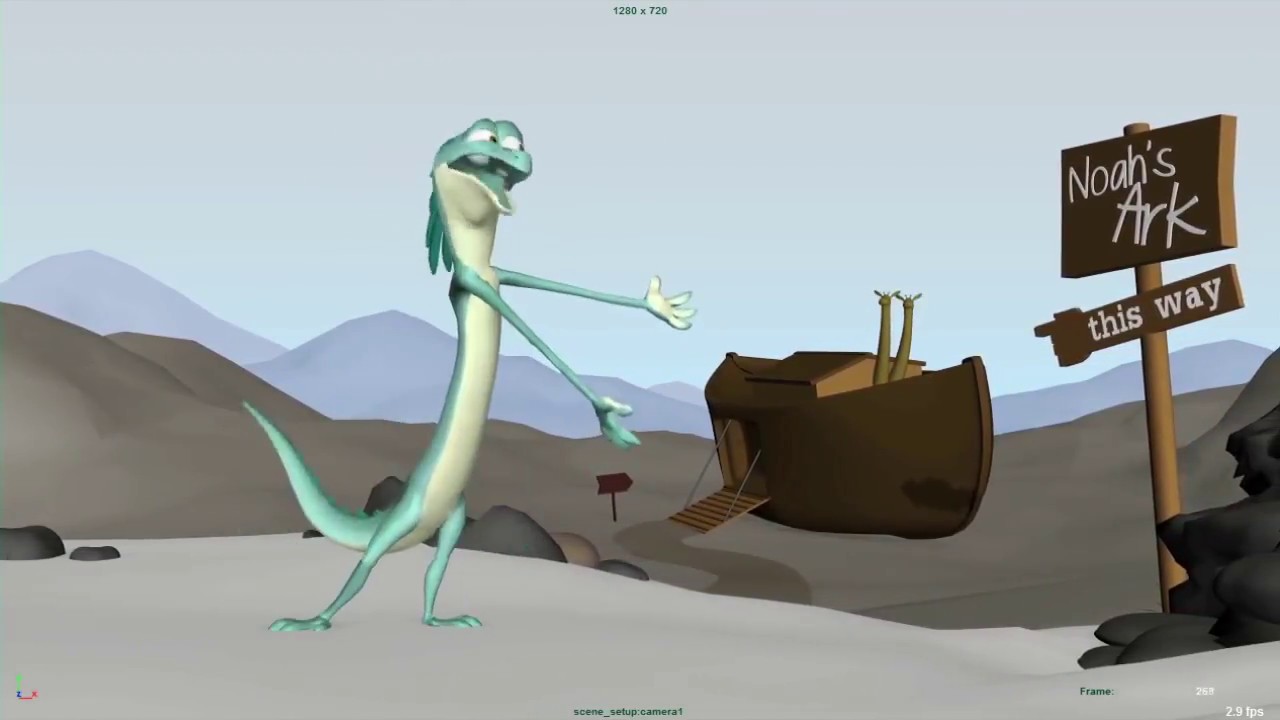 funny lizard Animated video