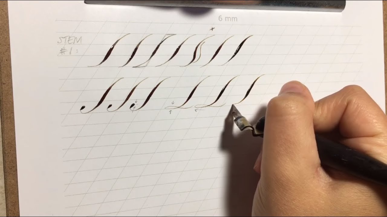 Copperplate Majuscules Part 1: Capital Stems