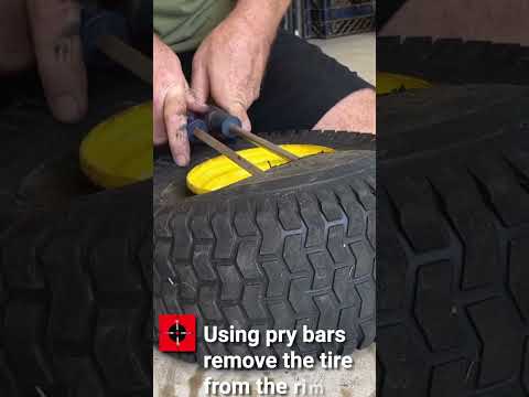 Change a Lawn Mower Tire in 7 Steps #Shorts