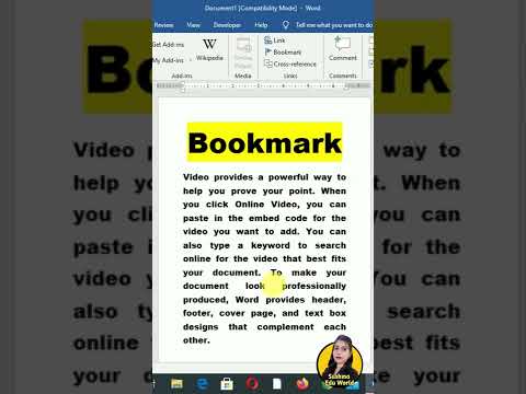 Bookmark in word #shorts