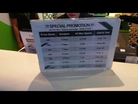AIS Phone Mobil SIM Card Prices Cute Girls Phuket, Thailand 4G Data Internet Plans