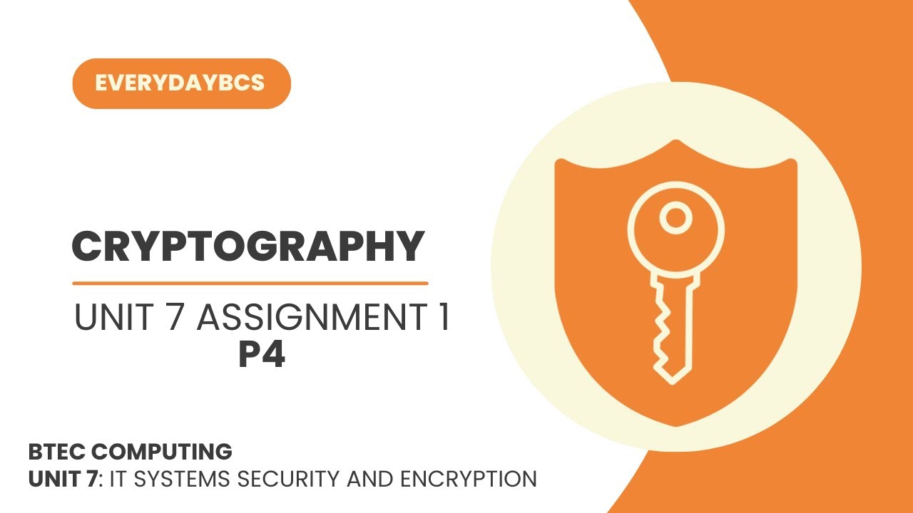 BTEC Level 3 Computing - Unit 7 IT Systems Security and Encryption - P4
