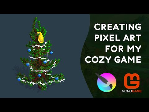 Creating A Pixel Art Christmas Tree for My Cozy Game Using Krita and MonoGame