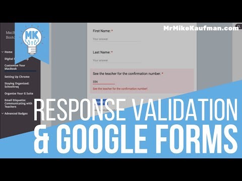 Face to Face Feedback with Google Forms Response Validation