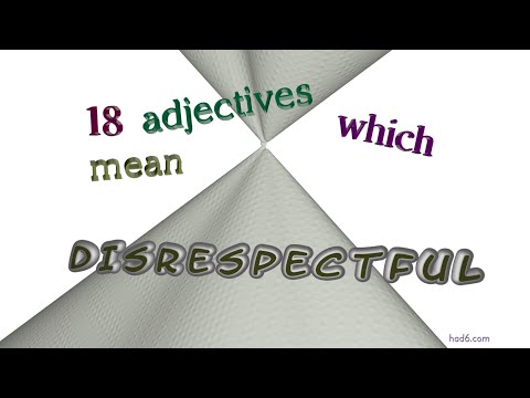 disrespectful - 19 adjectives which are synonym to disrespectful (sentence examples)