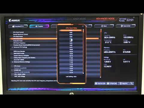 How to Manage CPU Core Ratio on Gigabyte X870E AORUS Elite Motherboard | Step-by-Step Guide