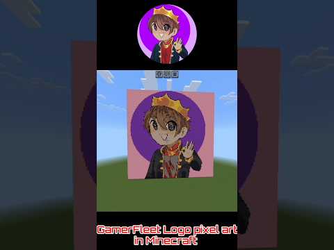 Gamer Fleet logo pixel art in Minecraft #minecraft #gamerfleet #ytshorts #shorts