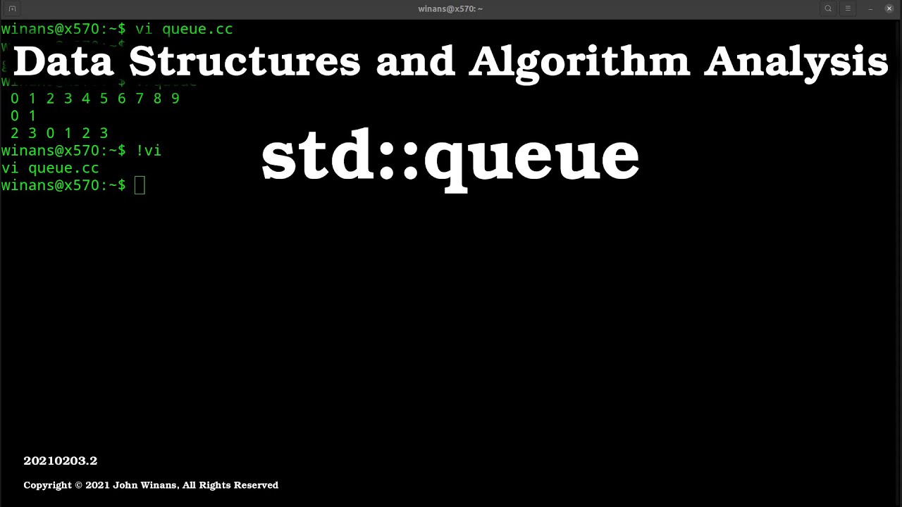 The std::queue container adapter