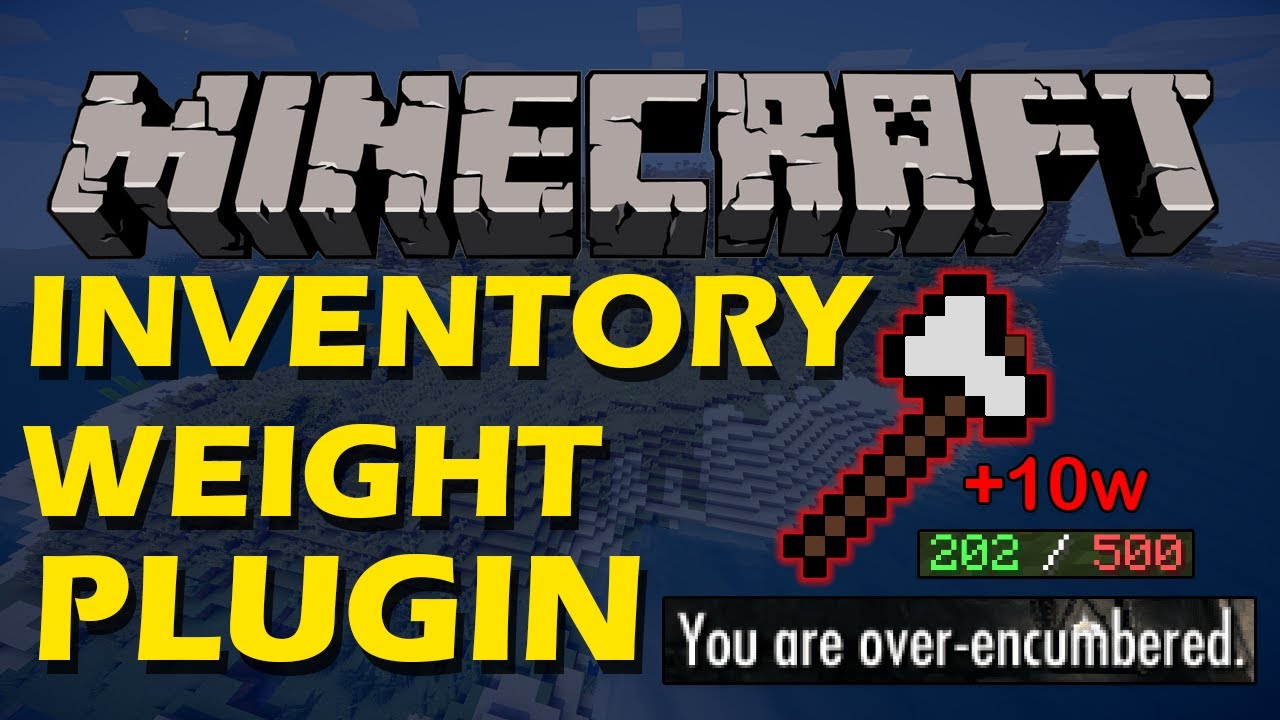 Add weight to items in Minecraft with Inventory Weight Plugin
