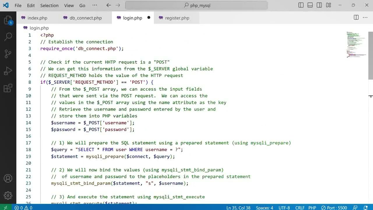 PHP and MySQL 12: PHP functions to check for existing usernames and hashed passwords
