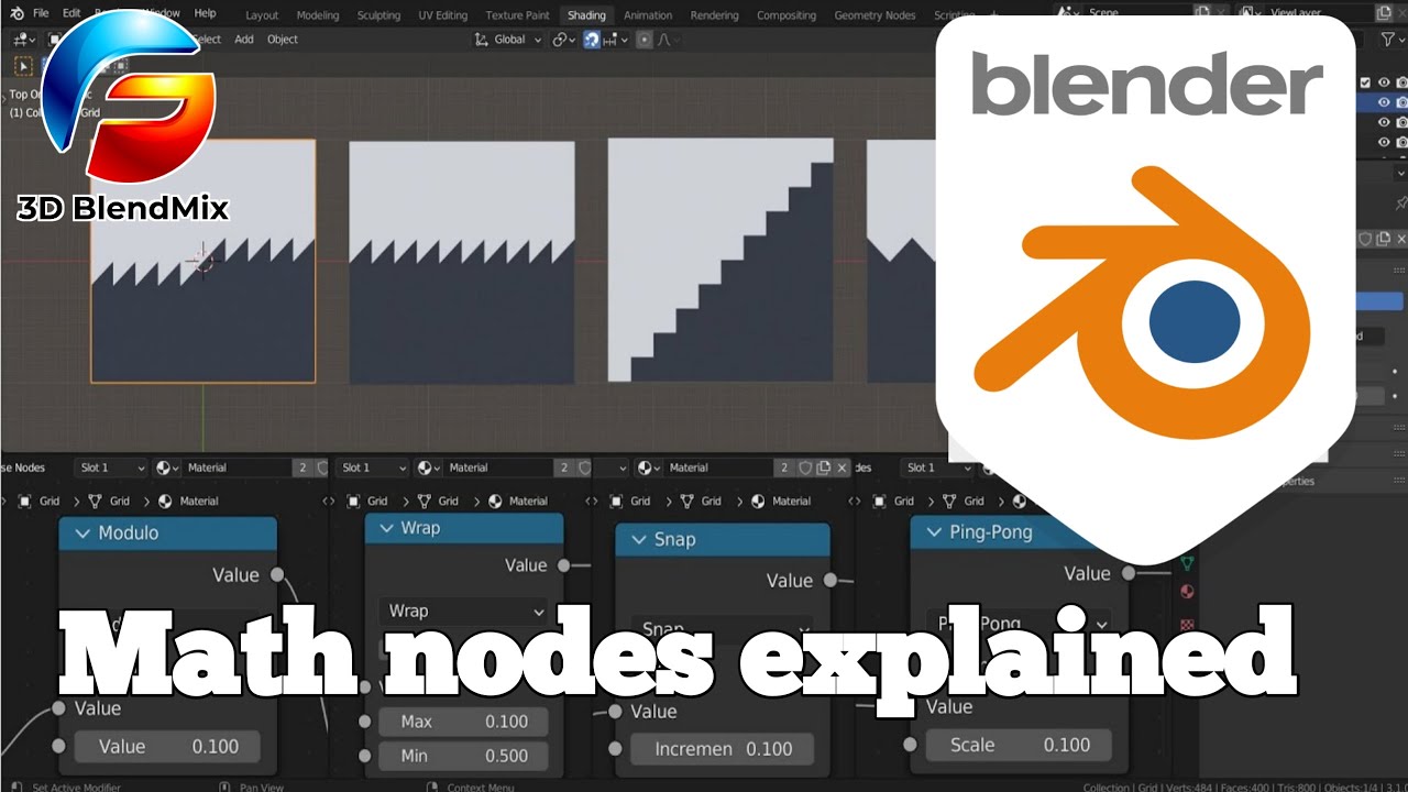 All Math nodes explained with examples in Blender | geometry nodes tutorial