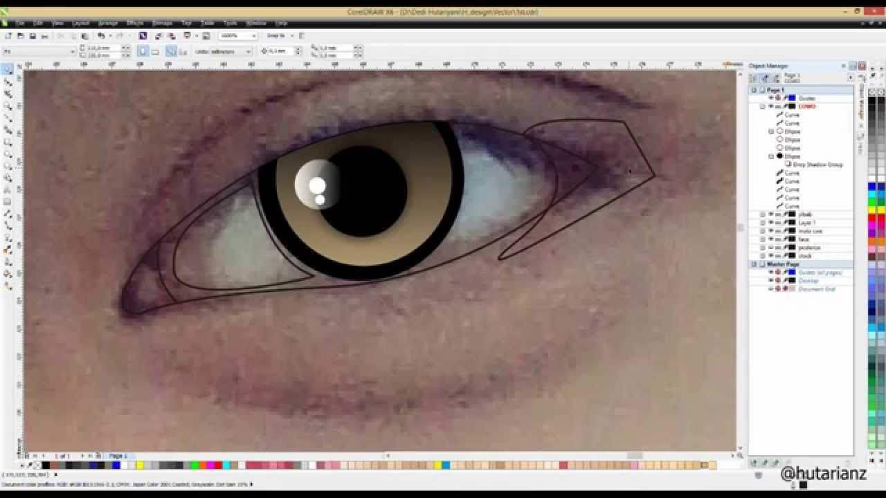 How To Make Light Eyes - Vector - CorelDraw