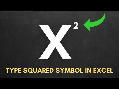 How to Type The Squared Symbol in Excel Using Text or Numbers 😉