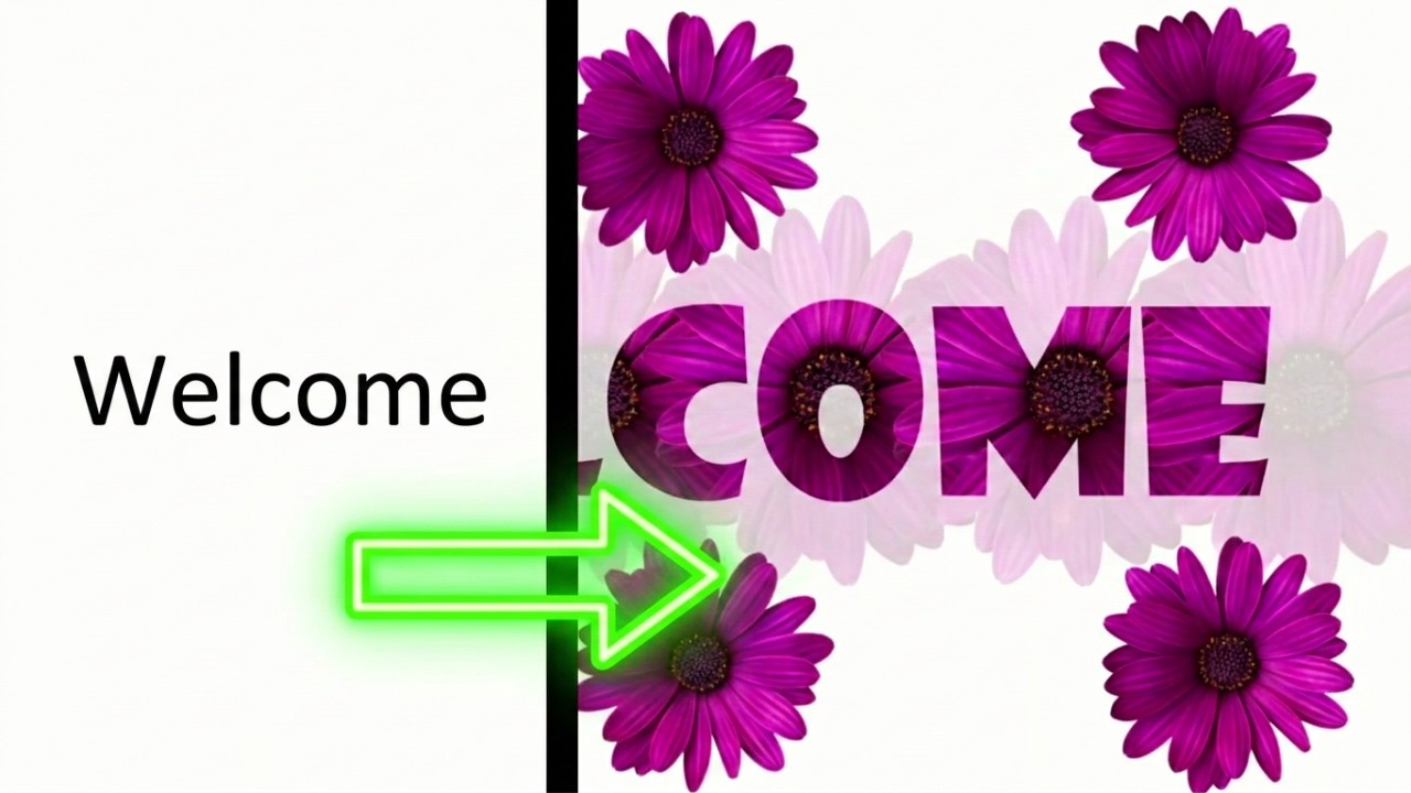 PowerPoint Morph Transition: Beautiful Flower Welcome Animation Tutorial
