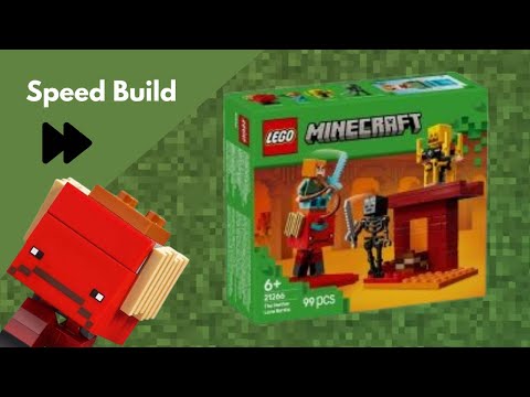 (SPEED BUILD!)  Lego Minecraft The Nether Lava Battle! Set  21266!  Speed Build and Overview
