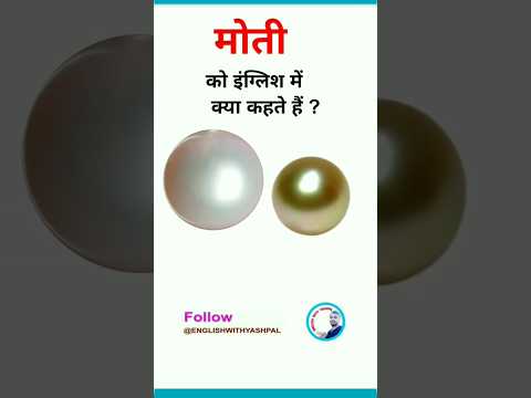 मोती को इंग्लिश में क्या बोलते हैं/ moti ko English mein kya Bolte hain/ motti in English #english